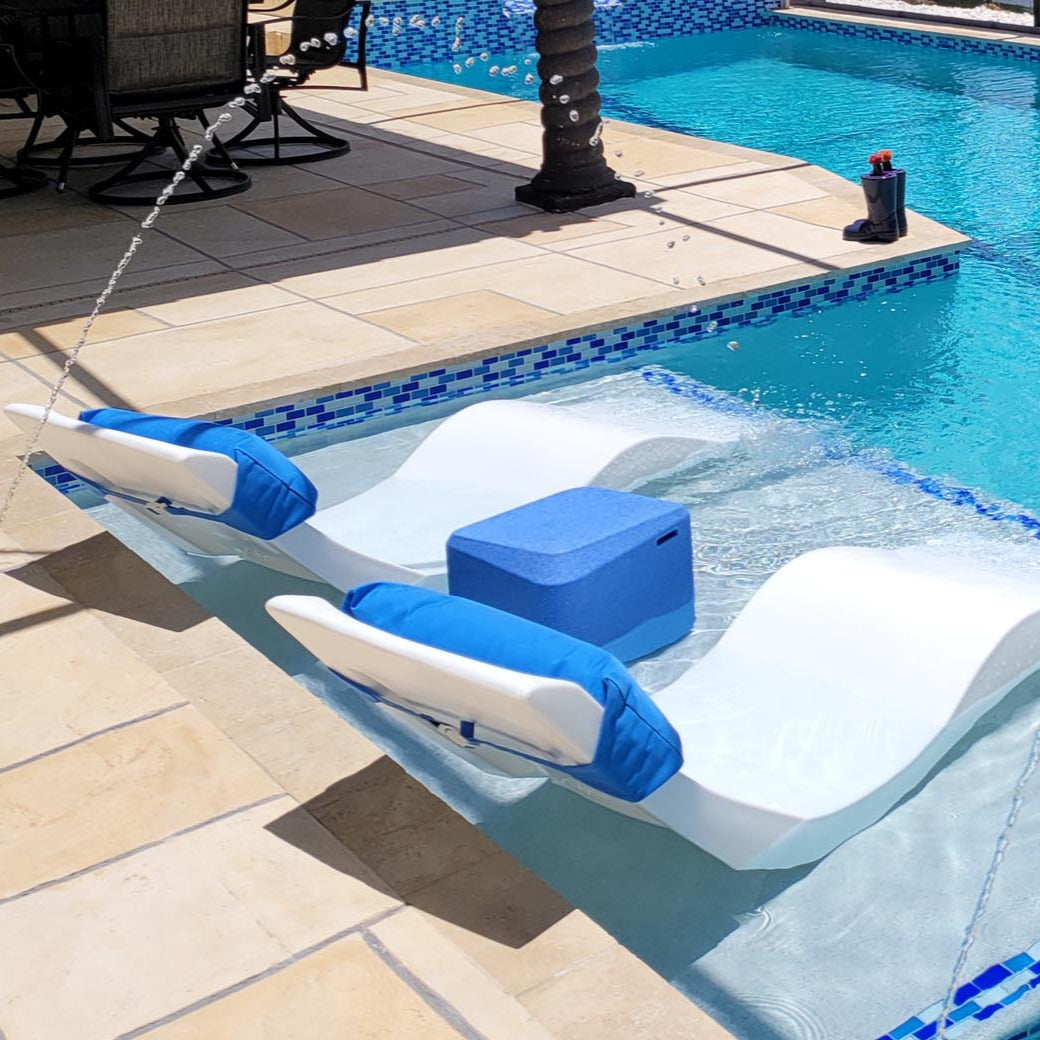 Affordable In-Pool Lounge Chair Set - Aqua Outdoors